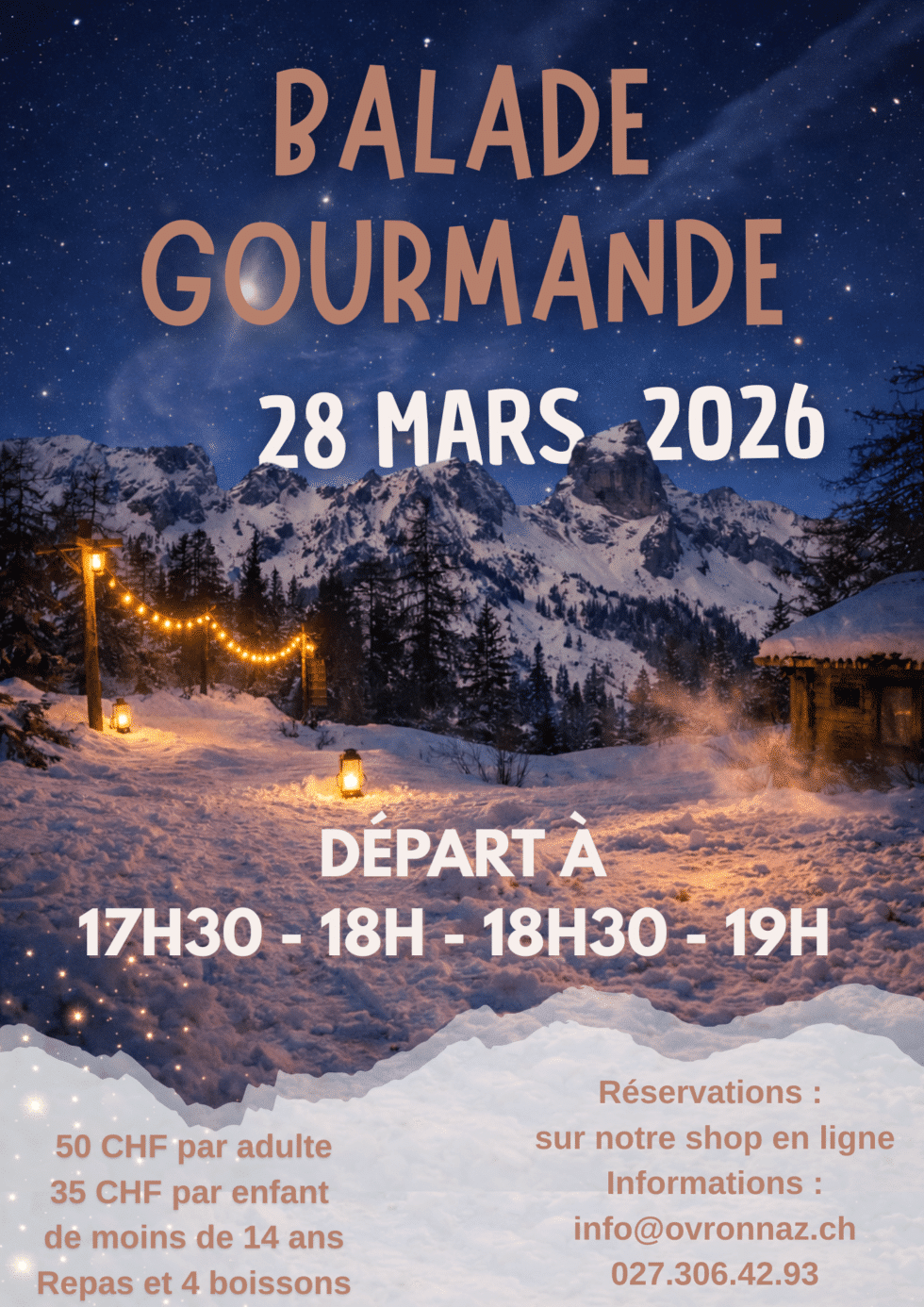 Kulinarische Winterwanderung – 28. März in Ovronnaz | Ovronnaz